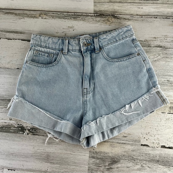 Zara | Shorts | Zara Light Wash Blue Denim High Rise Jean Shorts 2 ...